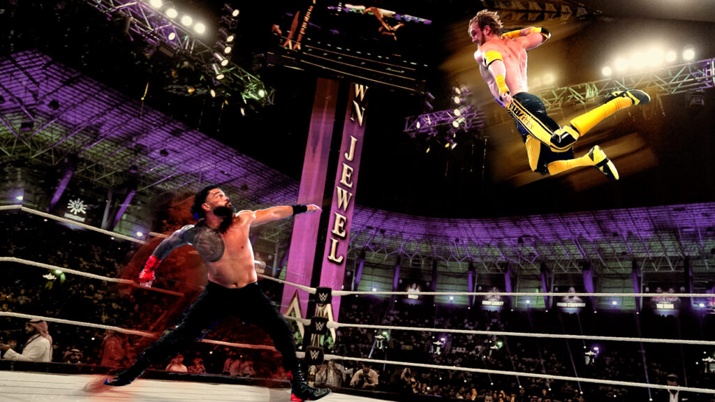 WWE CROWN JEWEL: ROMAN REIGNS SURVIVES LOGAN PAUL’S ONE LUCKY SHOT, RETAINS UNDISPUTED ...