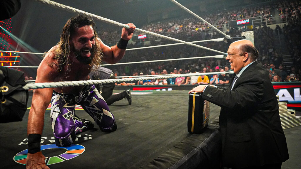 EXCLUSIVE PHOTOS OF SETH ROLLINS VS PENTA FROM WWE MONDAY NIGHT RAW – Heyman Hustle
