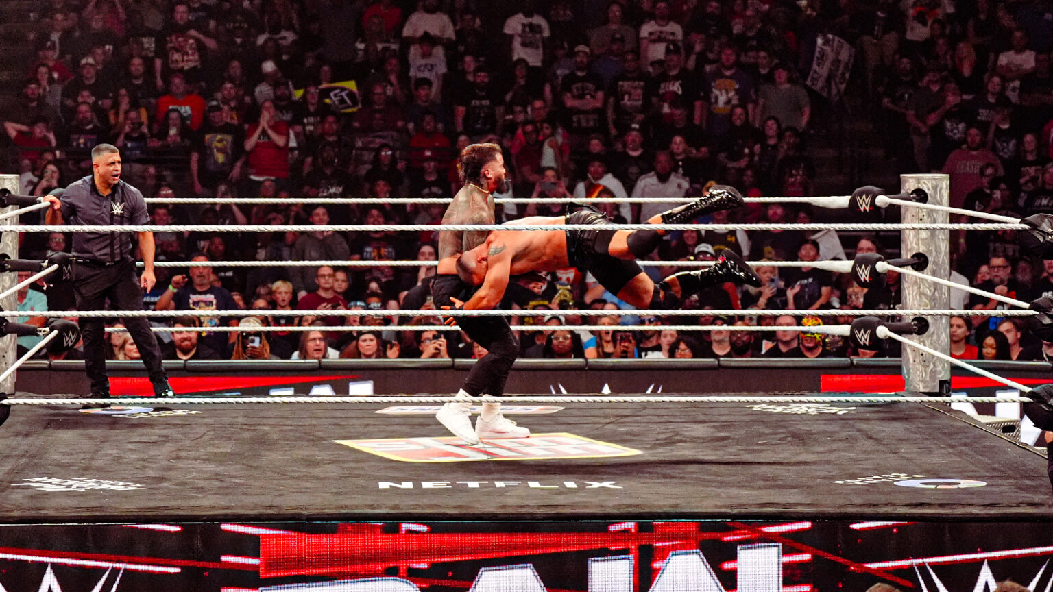 EXCLUSIVE PHOTOS FROM WWE MONDAY NIGHT RAW: BRON BREAKKER’S GAUNTLET RUN IS STOPPED BY CM PUNK ...