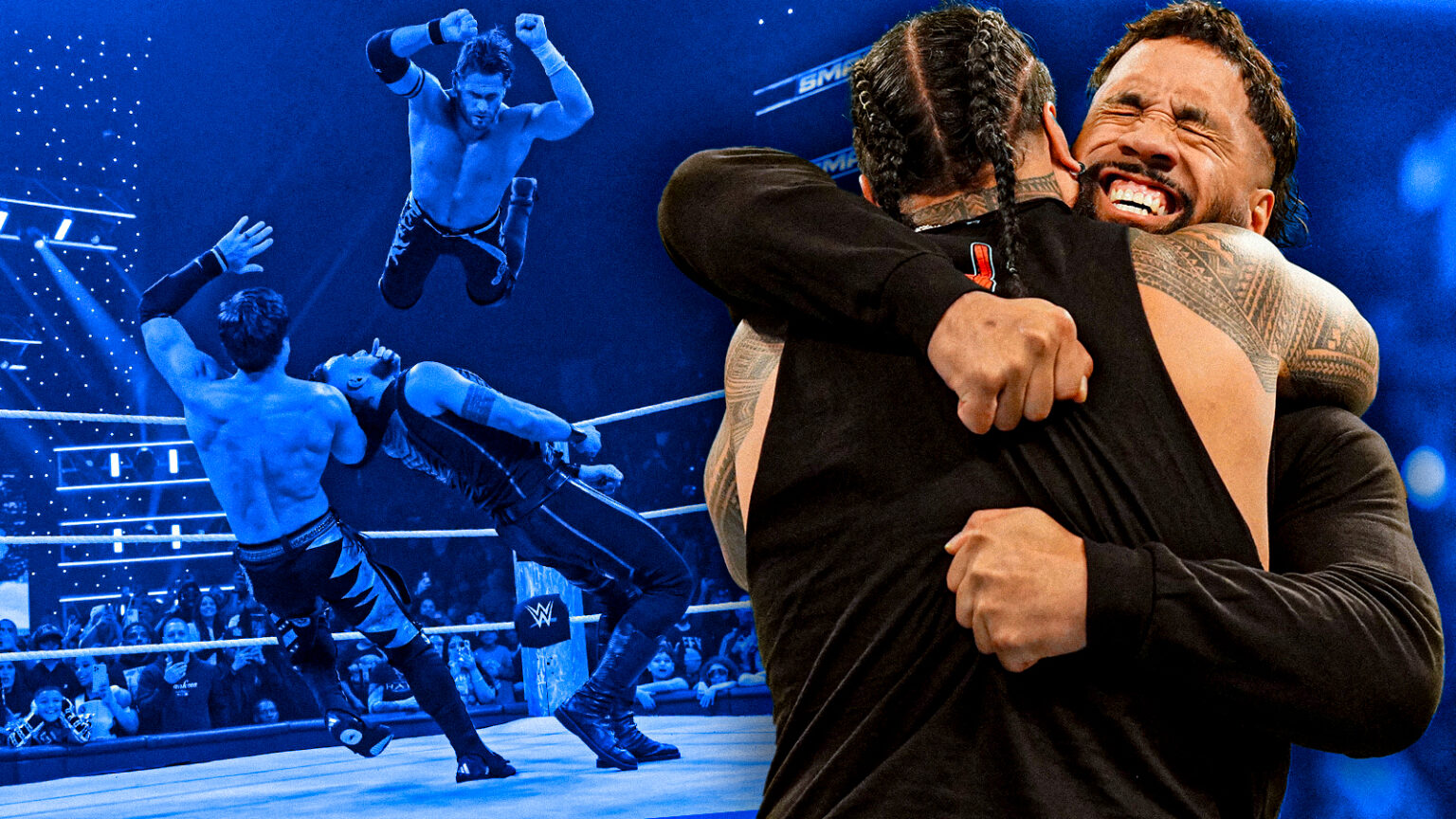EXCLUSIVE PHOTOS OF ROMAN REIGNS, CODY RHODES AND THE ROCK ON WWE SMACKDOWN – Heyman Hustle