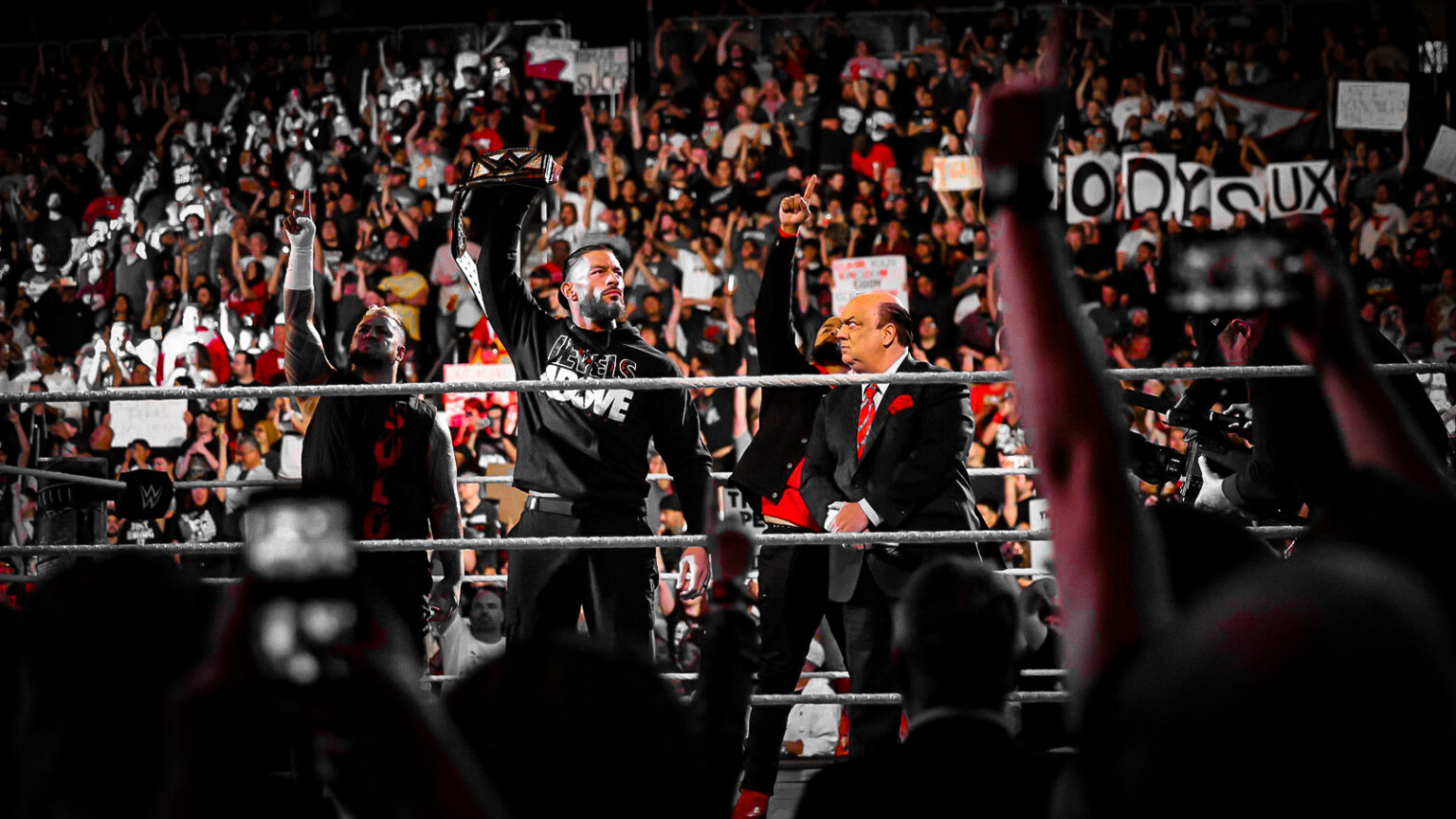 EXCLUSIVE PHOTOS OF THE ROCK ACKNOWLEDGING ROMAN REIGNS AS HIS TRIBAL ...